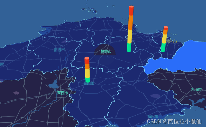 vue使用vue-mapvgl实现烟台市各区县行政区绘制、三维柱状图 | Goshare-csdn